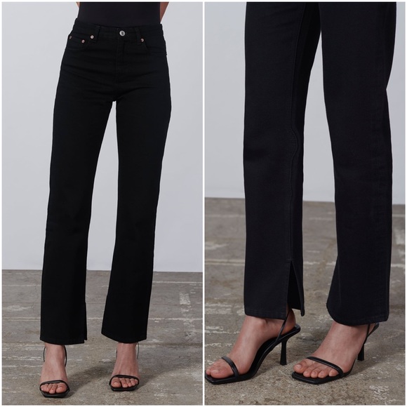 Zara | Jeans | Zara The 9s Slim Zw Jeans With Split Hem | Poshmark